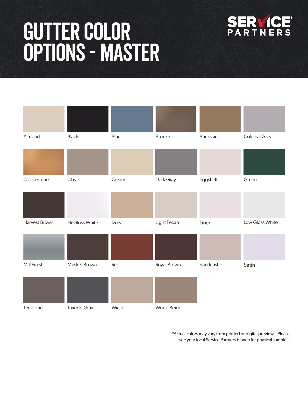 Gutter Colors - NW Gutter Protection